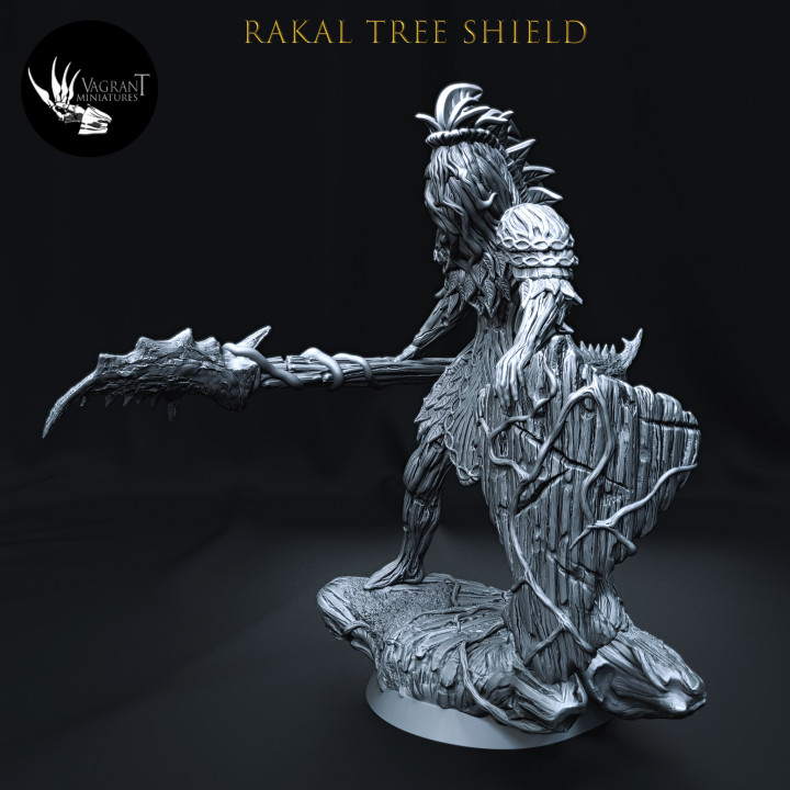 3D Printable Rakal Tree Shield by Vagrant Miniatures
