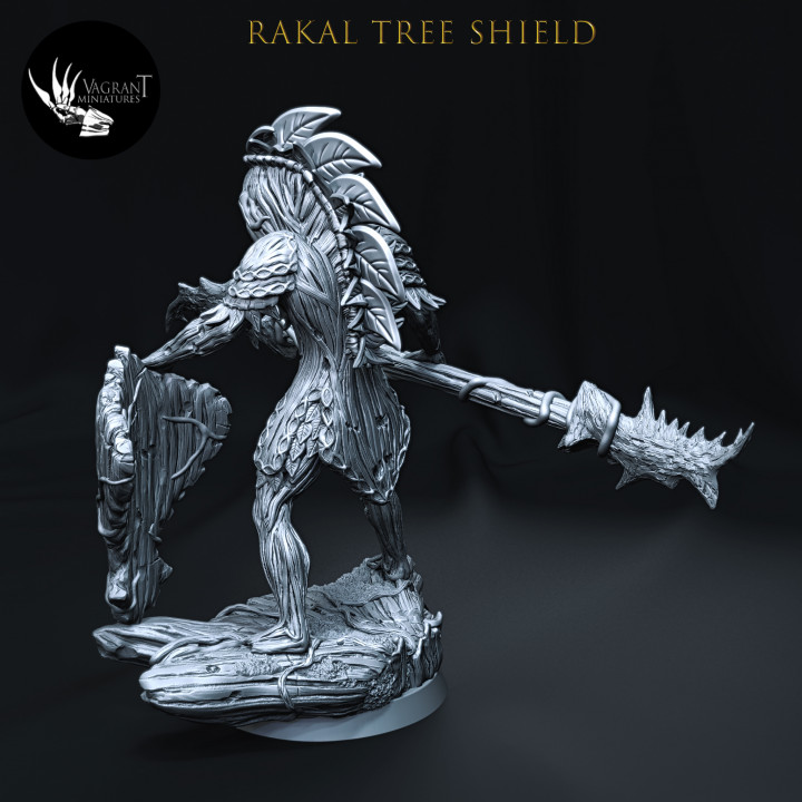 3D Printable Rakal Tree Shield by Vagrant Miniatures