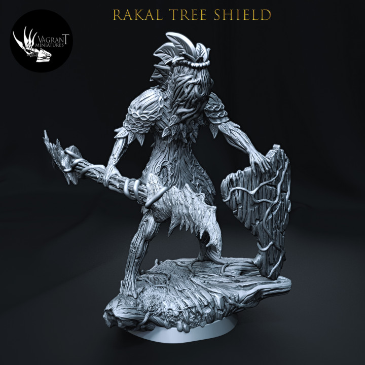 3D Printable Rakal Tree Shield by Vagrant Miniatures