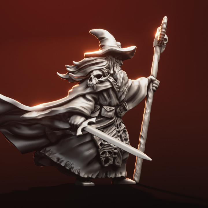3D Printable Lichmaster and Undead Guardian by SabertoothCollectibles
