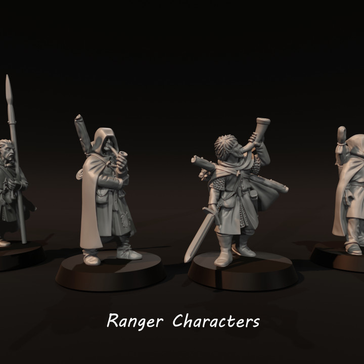 3D Printable Ranger Characters by Medbury Miniatures