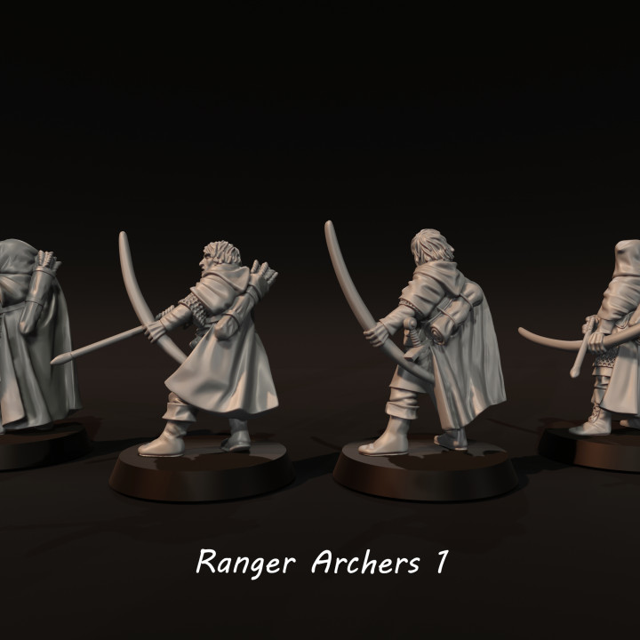 3D Printable Ranger Archers 1 by Medbury Miniatures