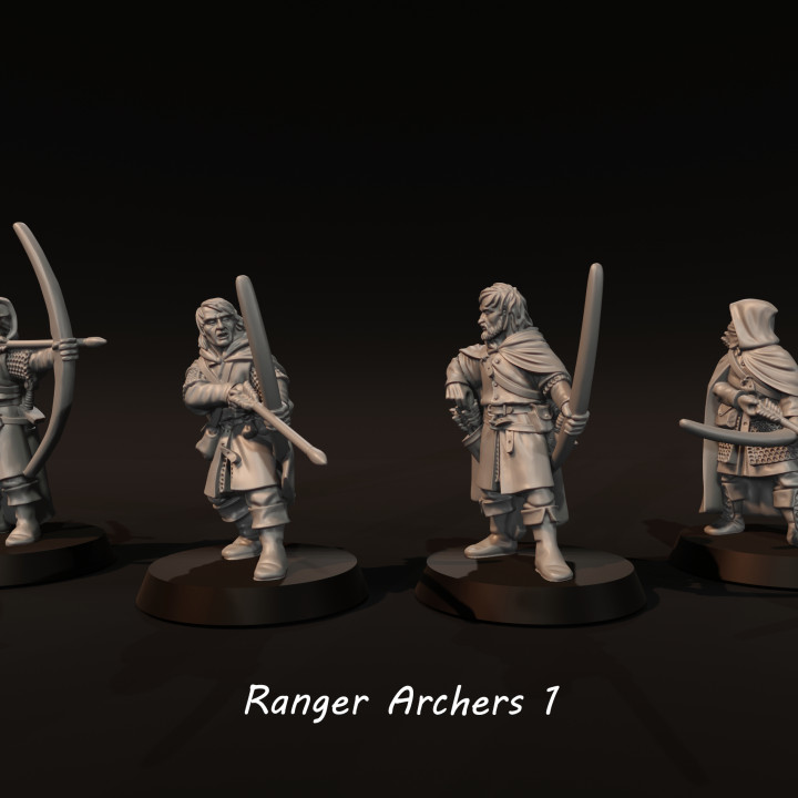 3D Printable Ranger Archers 1 by Medbury Miniatures