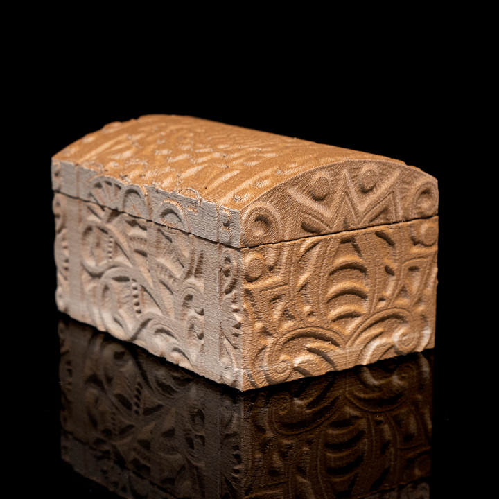 3D Printable Carved Jewelry Box by Stlflix