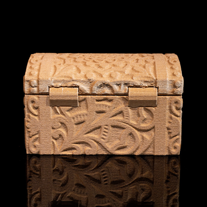 3D Printable Carved Jewelry Box by Stlflix