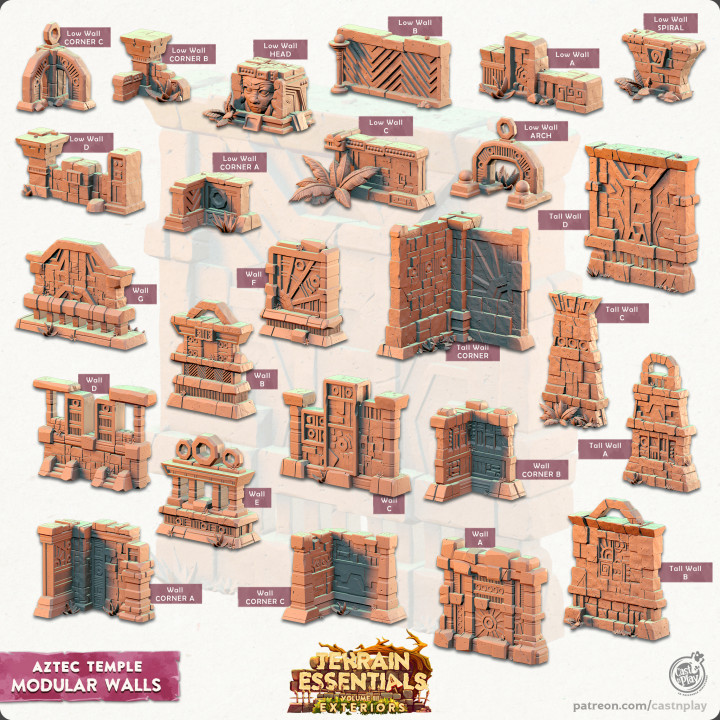 3D Printable Aztec Temple Set (Pre-Supported) - Terrain Essentials ...