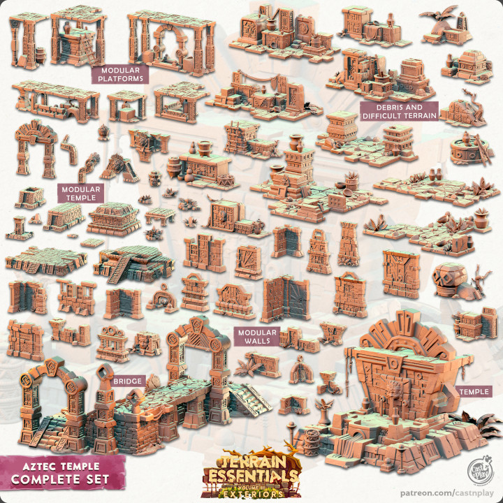 3D Printable Aztec Temple Set (Pre-Supported) - Terrain Essentials ...
