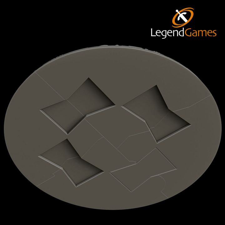 3D Printable LegendGames Necro Tech 160mm Round Base by Legend Games