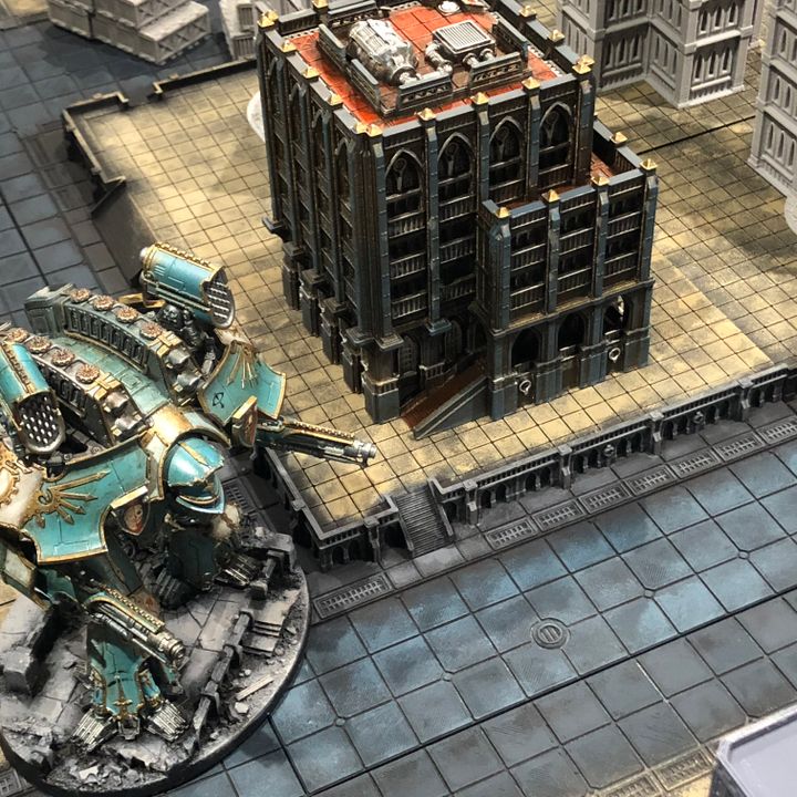 3D Print of concretium hab-towers for 8-12mm war-games by Starcrusader