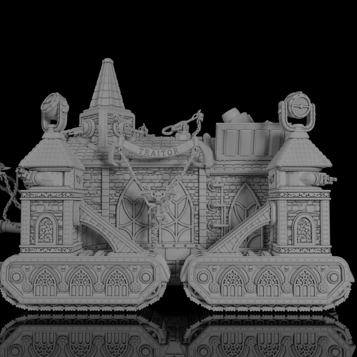 3D Printable Banechurch Gothic Superheavy Tank by Alexander Wolfe