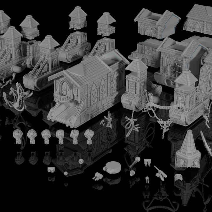 3D Printable Banechurch Gothic Superheavy Tank by Alexander Wolfe