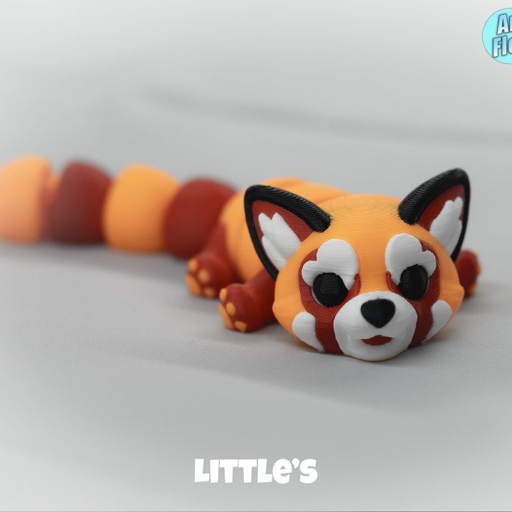 3D Printable Adorable Flexi Red-Panda Print In Place by ArtFlex