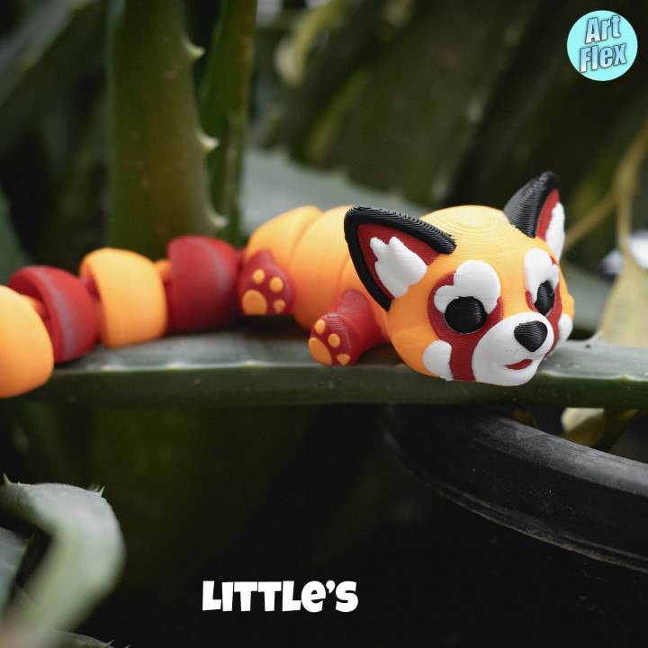 3D Printable Adorable Flexi Red-Panda Print In Place by ArtFlex