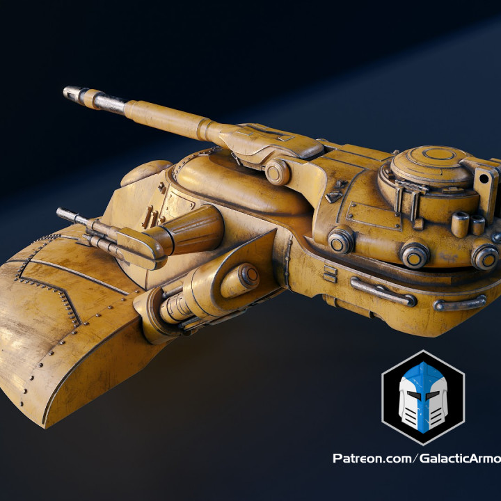 3D Printable 1:48 Scale Floating AAT Tank by Galactic Armory