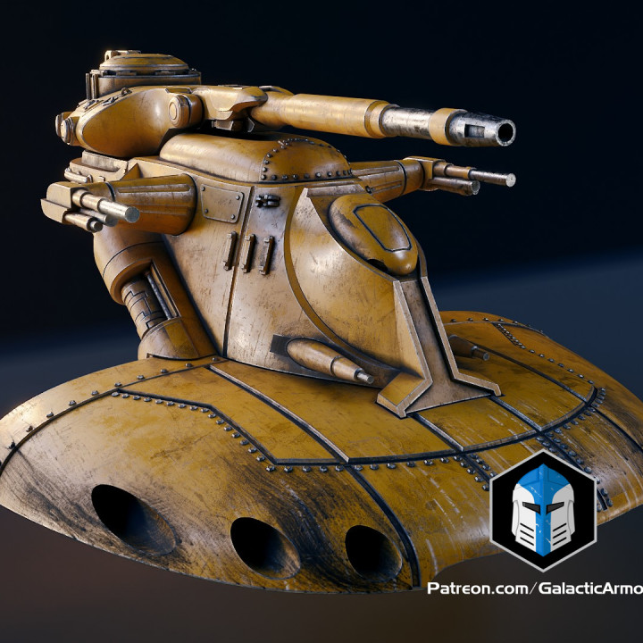 3D Printable 1:48 Scale Floating AAT Tank by Galactic Armory