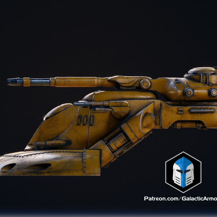 3D Printable 1:48 Scale Floating AAT Tank by Galactic Armory