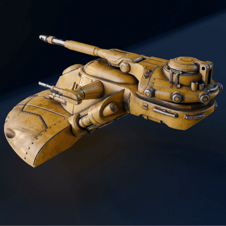 3D Printable 1:48 Scale Floating AAT Tank by Galactic Armory