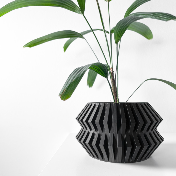 3D Printable The Rise Planter Pot with Drainage Tray & Stand: Modern ...