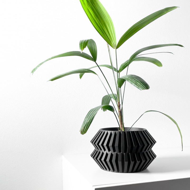 3D Printable The Rise Planter Pot with Drainage Tray & Stand: Modern ...