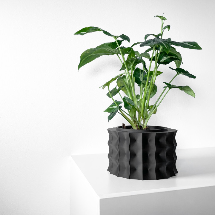 3D Printable The Kivern Planter Pot with Drainage Tray & Stand: Modern and Unique Home Decor for ...