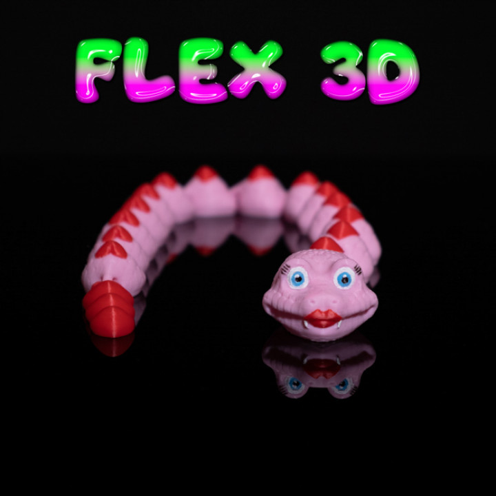 3D Printable Flex 3D Valentines Snake by Flex 3D