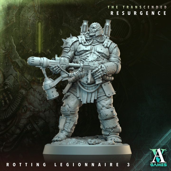 3D Printable Rotting Legionnaire by Archvillain Games