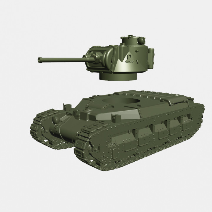 3D Printable Matilda II Mk.II - Goat (UK, WW2) by Wargame3d