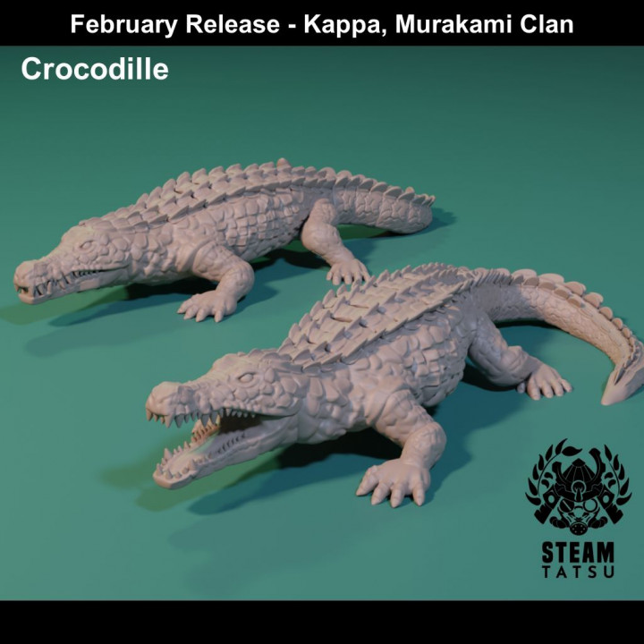 3D Printable Murakami - Crocodille Mount by Steam Tatsu