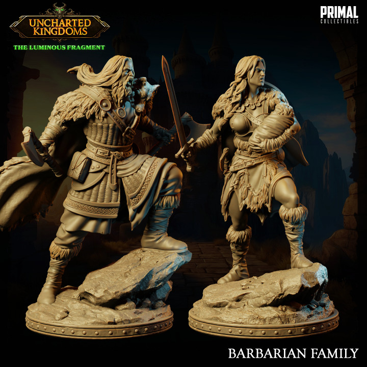 3D Printable Barbarian Family - Kara & Fegur - February 2024 ...