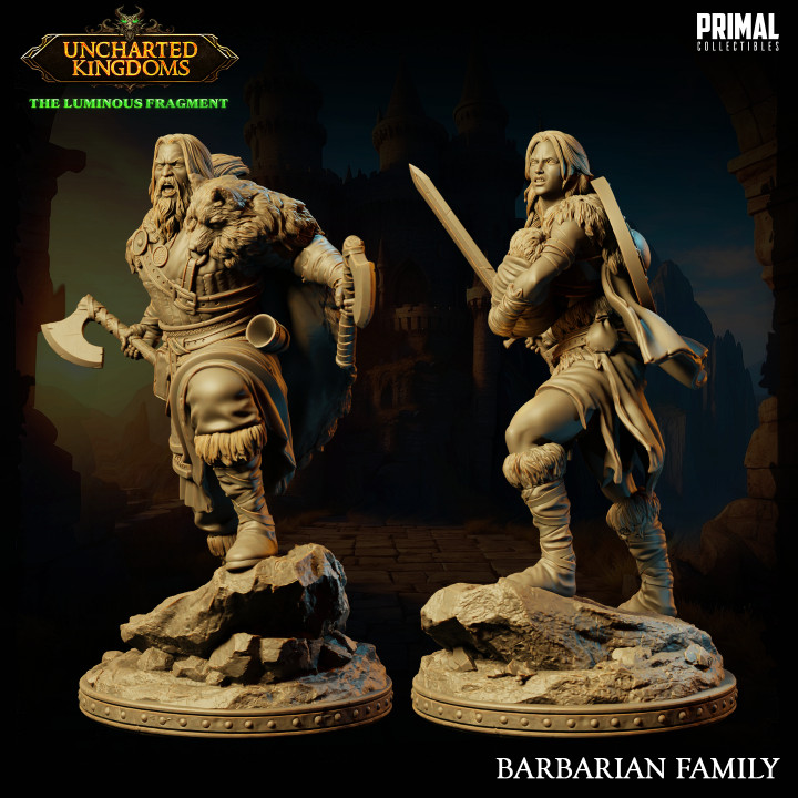 3D Printable Barbarian Family - Kara & Fegur - February 2024 ...