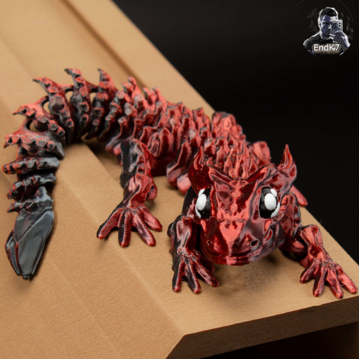 3D Printable Glorious Baby Dragon - Articulated - Print in Place - No ...
