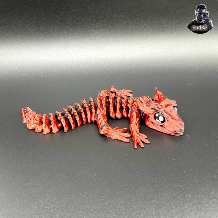 3D Printable Glorious Baby Dragon - Articulated - Print in Place - No ...