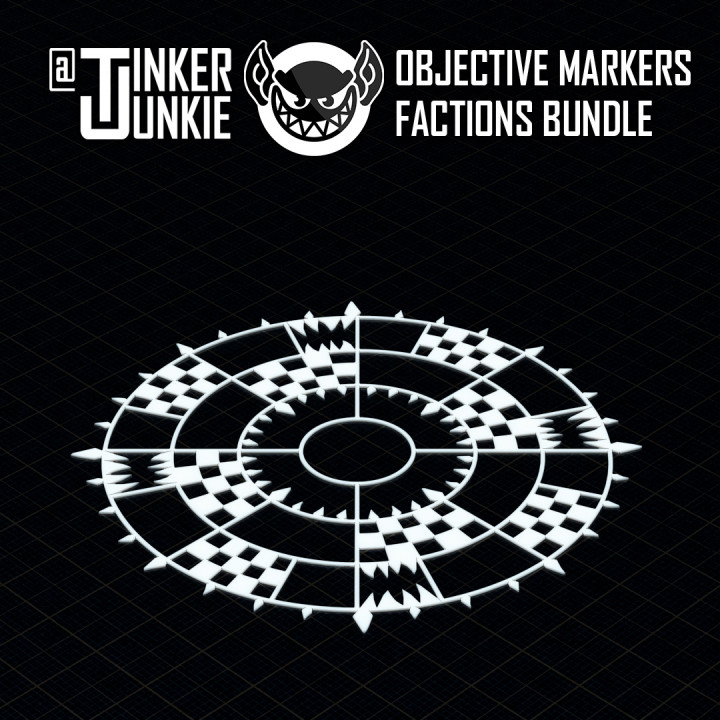 3D Printable Objective Markers - Factions Bundle by Tinker Junkie