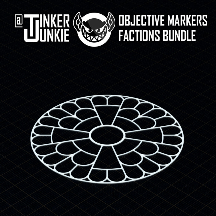 3D Printable Objective Markers - Factions Bundle by Tinker Junkie