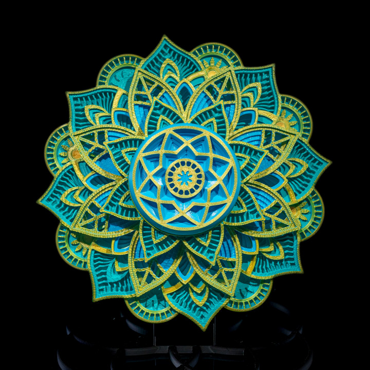 3D Printable Spinning Mandala by Stlflix