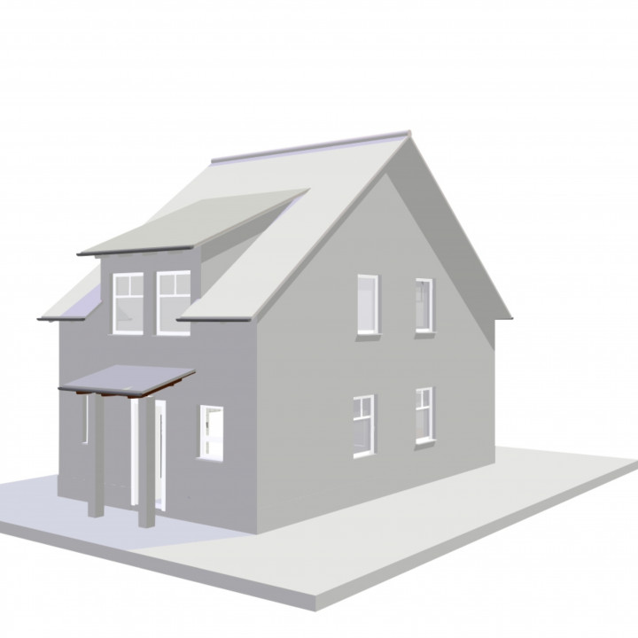 3D Printable House 1 Models houses architecture 3ds obj Stl to scale by ...
