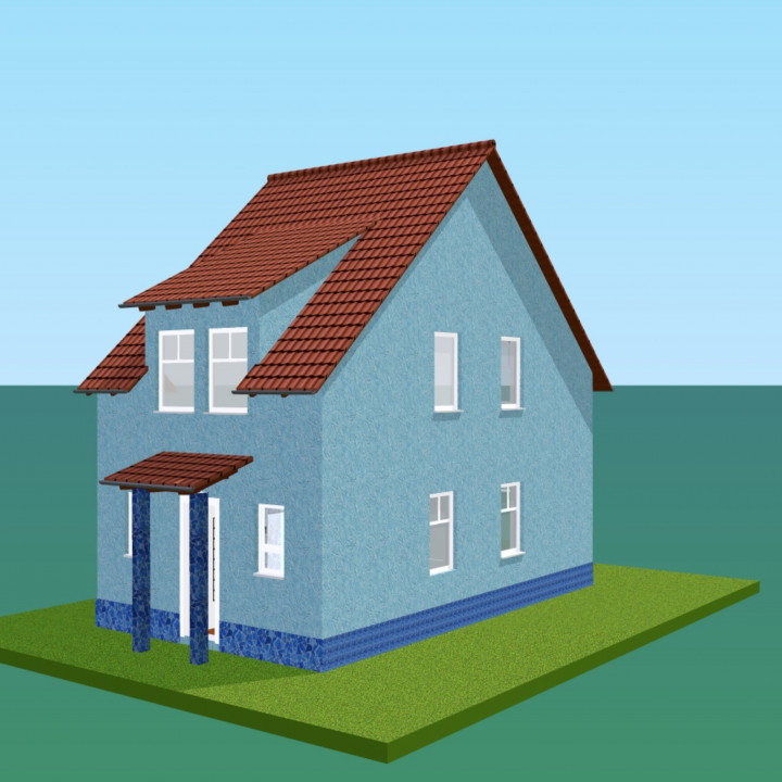 3D Printable House 1 Models houses architecture 3ds obj Stl to scale by ...
