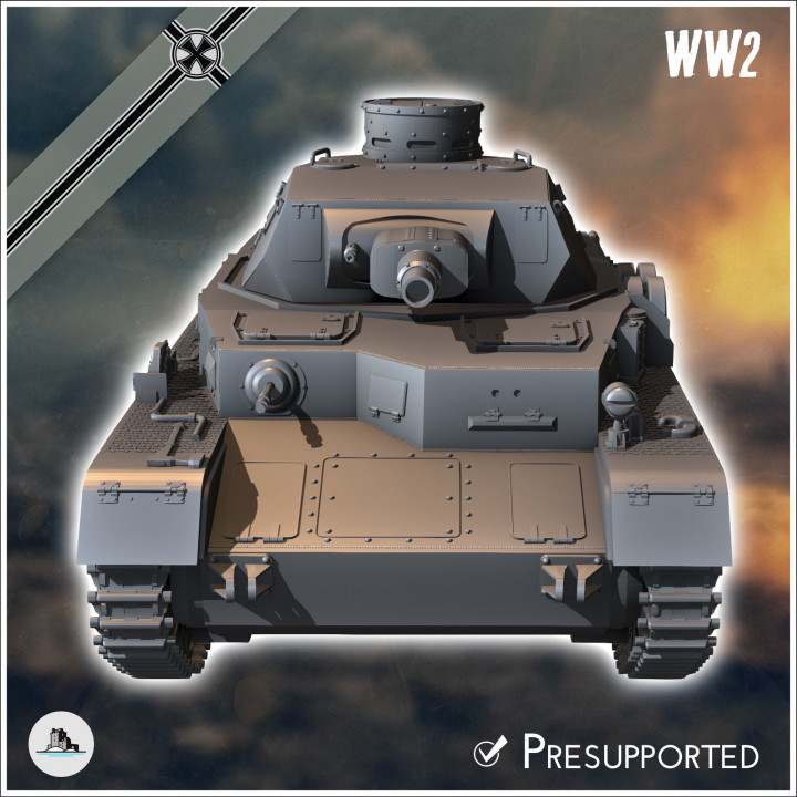3D Printable Panzer IV Ausf. A - Germany Eastern Western Front France ...