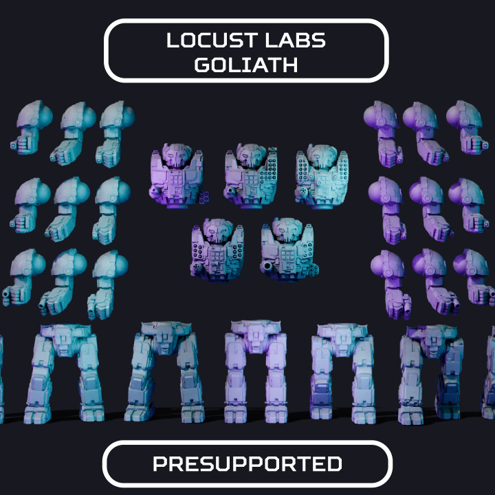 3D Printable 6mm Goliath by Locust_Labs