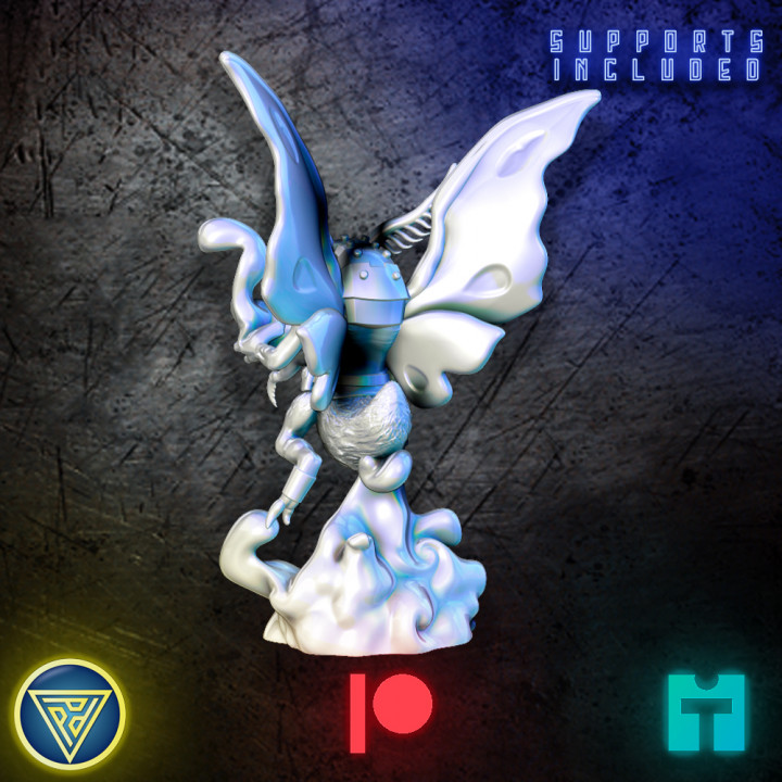 3D Printable Moth Alien Set 2 by Print Paint Play