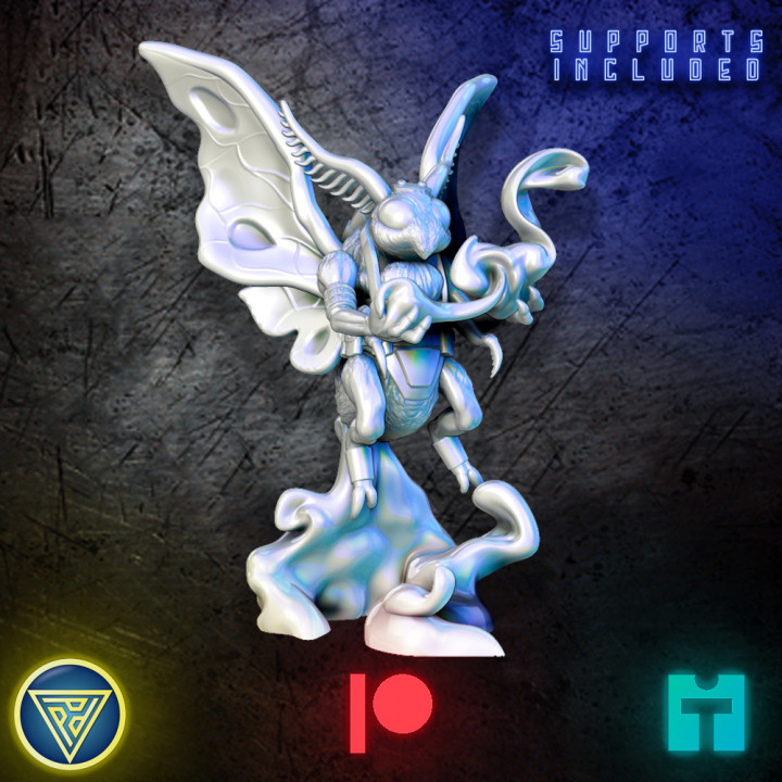 3D Printable Moth Alien Set 2 by Print Paint Play