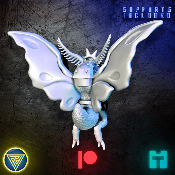 3D Printable Moth Alien Set 2 by Print Paint Play