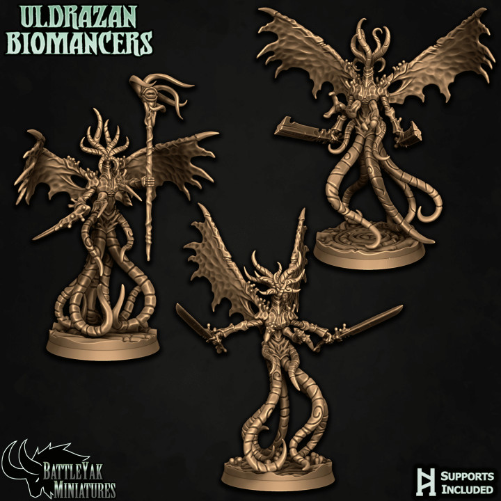 3D Printable Uldrazan Biomancers Character Pack by Battle Yak Miniatures