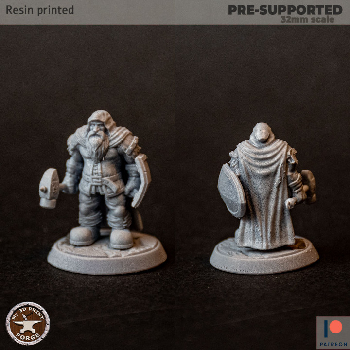 3D Printable Dwarf Mountaineer Shield Mace by My3DPrintForge