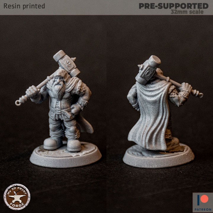 3D Printable Dwarf Mountaineer 2H Mace by My3DPrintForge