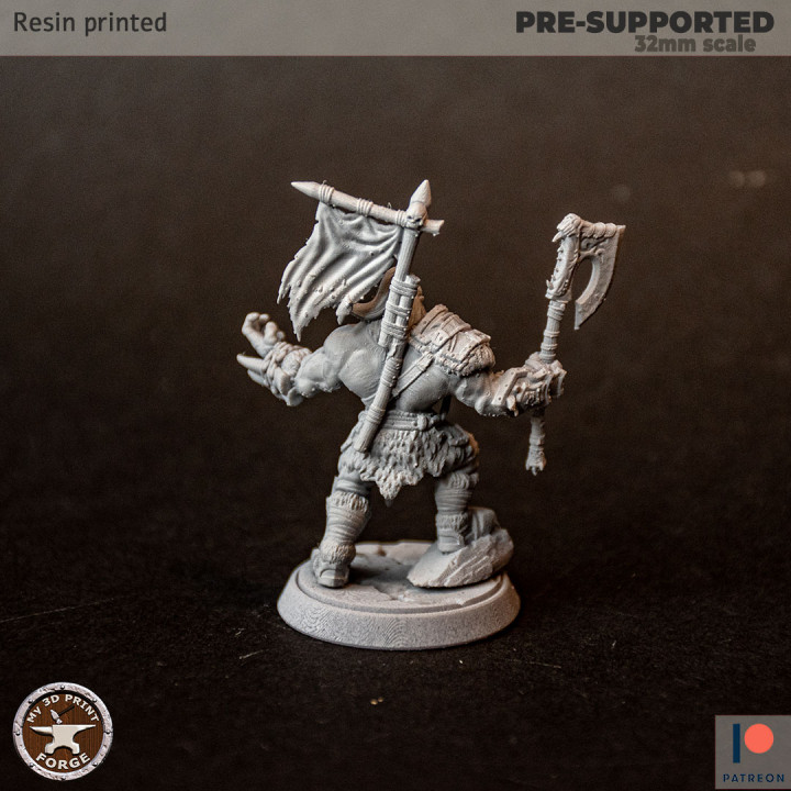 3D Printable Orc Leader Grom Screaming by My3DPrintForge