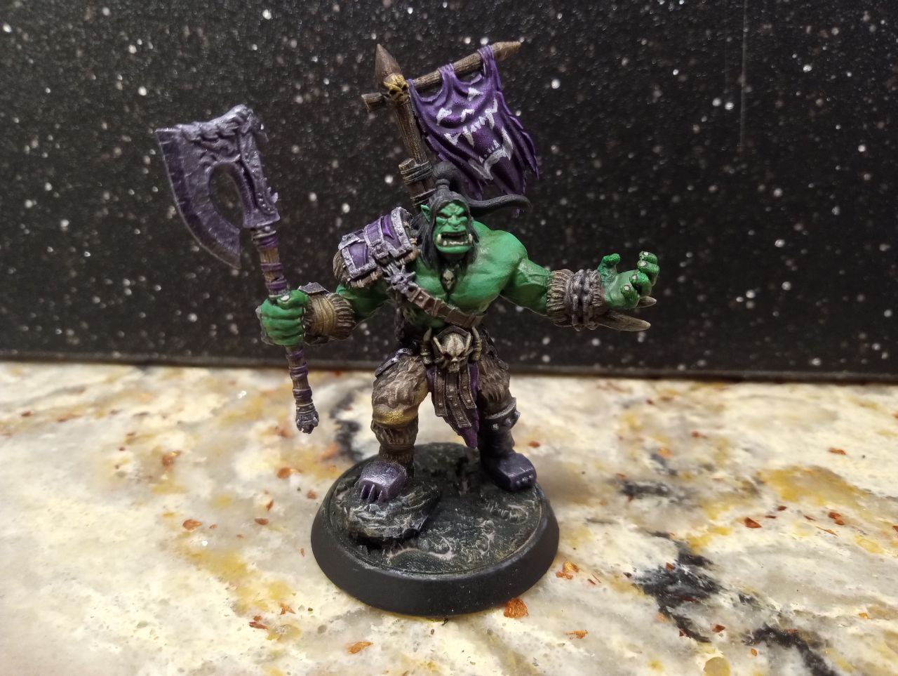 3D Printable Orc Leader Grom Screaming by My3DPrintForge