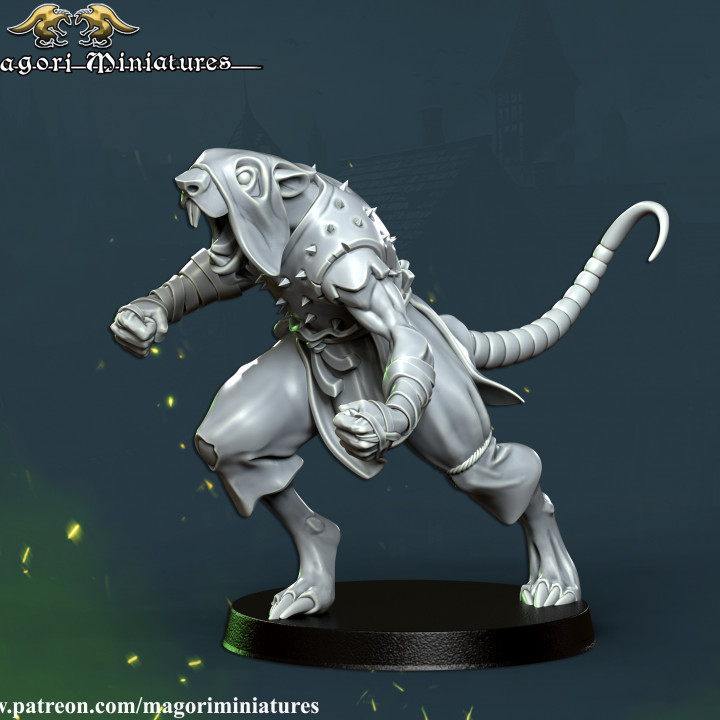 3D Printable Ratfolk runners by Magori Minaitures