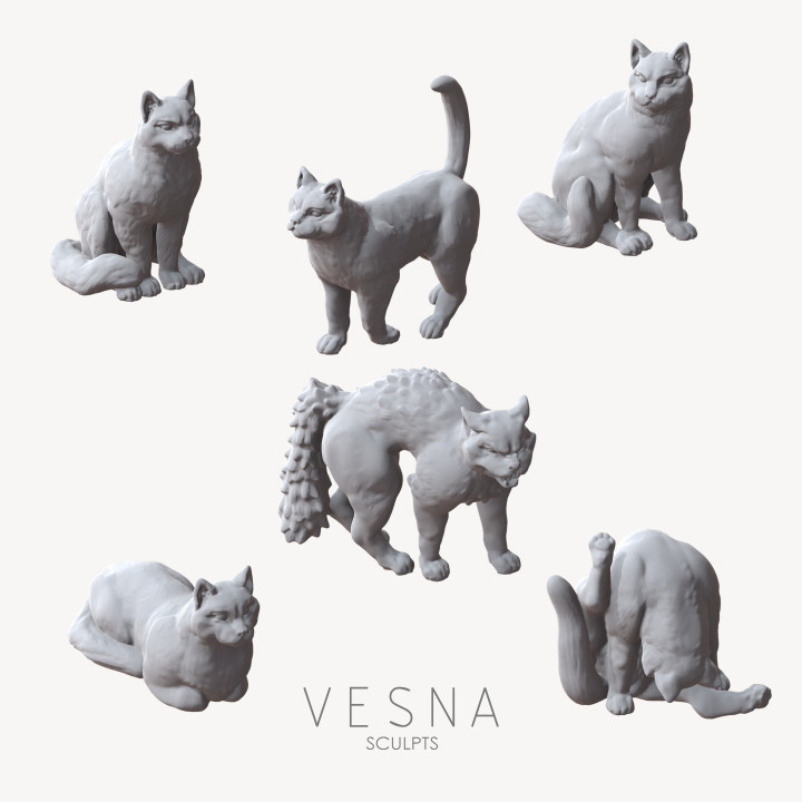 3D Printable CAT PACK by VESNA SCULPTS