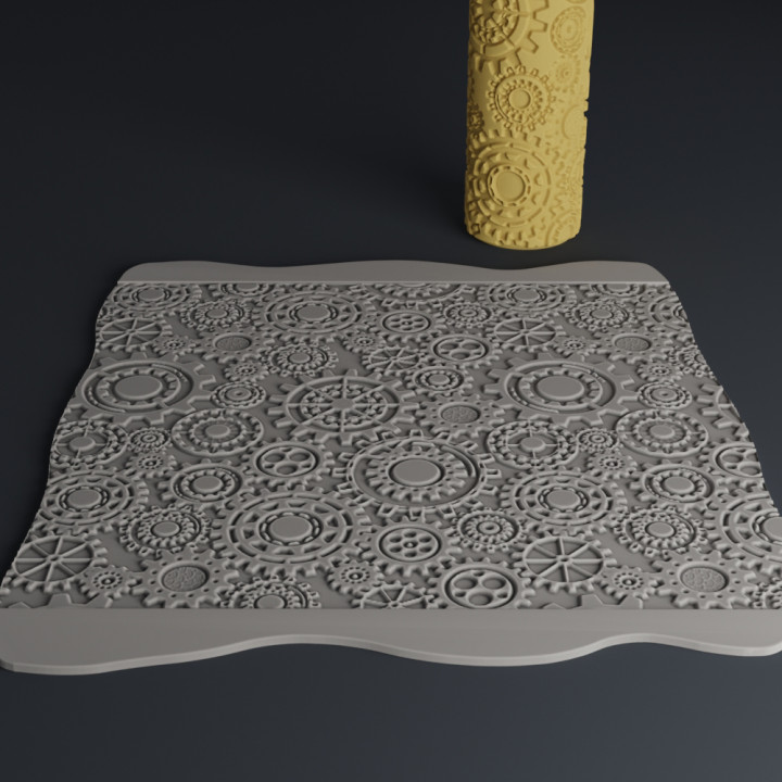 3D Printable DnD Terrain Rollers – Steampunk textures by 3Demon